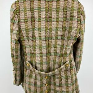 CHANEL | Jackets & Coats | Vintage Chanel Checkeredplaid Coat | Poshmark